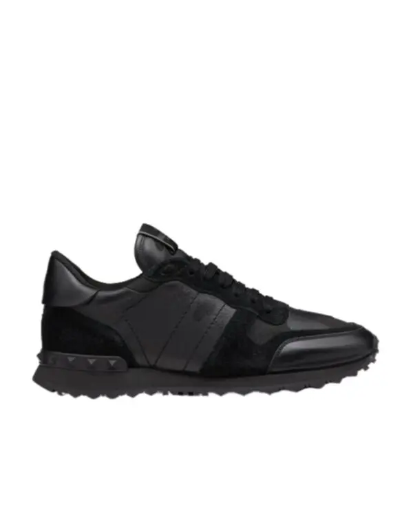 Valentino Garavani Rockrunner Camouflage Low-top Sneakers - Black