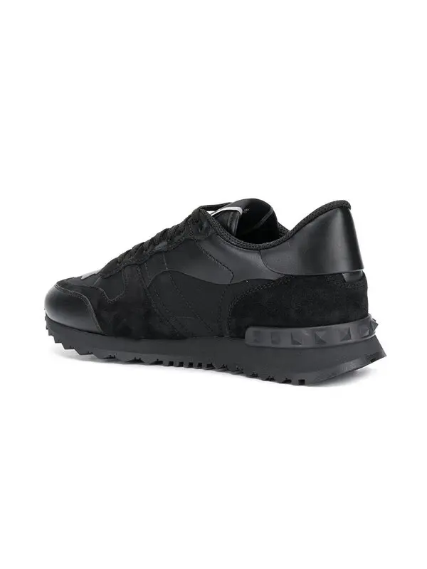 Valentino Garavani Rockrunner Camouflage Low-top Sneakers - Black