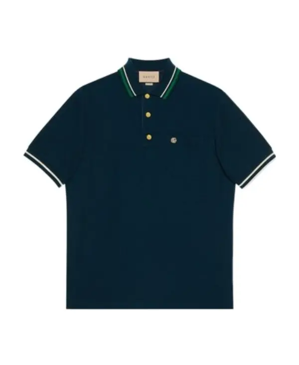 Gucci Gg Embroidered Polo Shirt