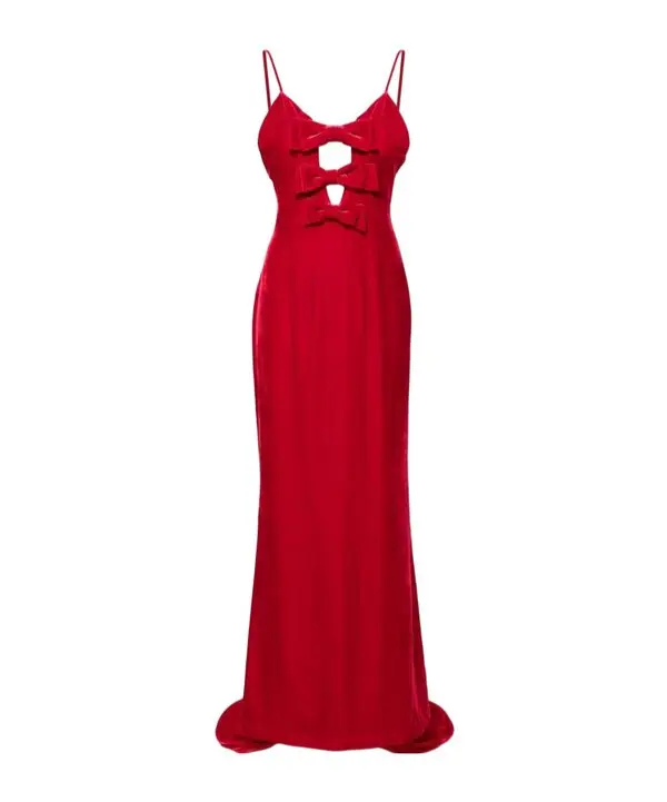 Alessandra Rich Velvet Bow Gown