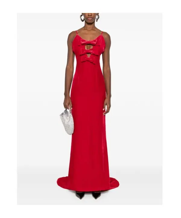 Alessandra Rich Velvet Bow Gown