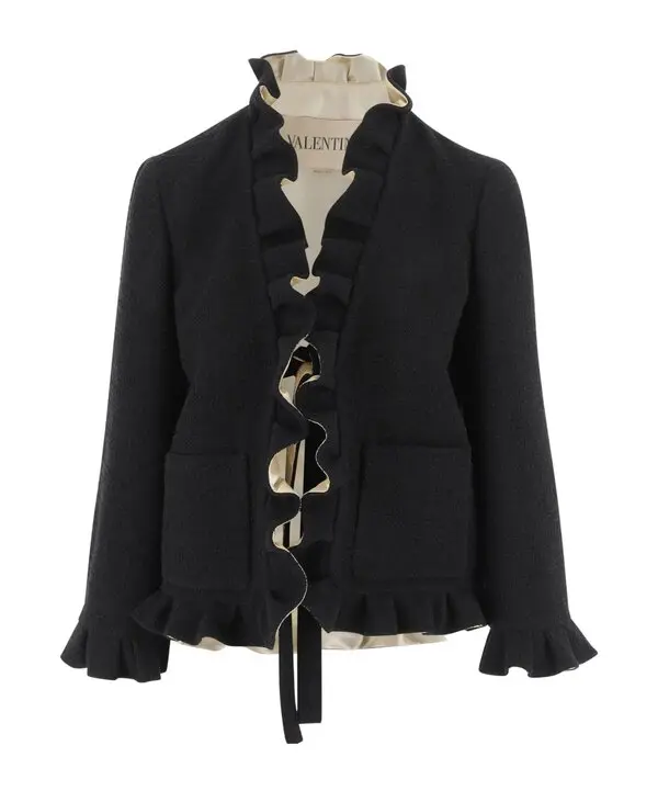 Valentino Garavani Ruffled Long-sleeved Jacket