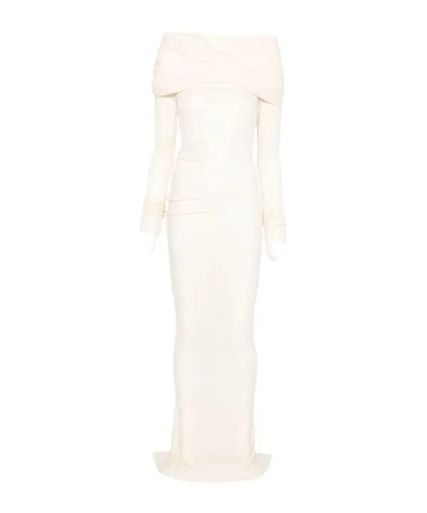 ENTIRE STUDIOS Off-shoulder Long Dress - White