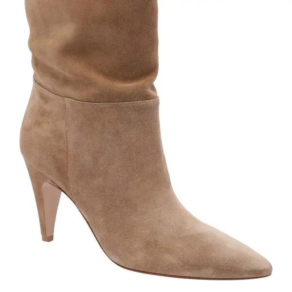 GIANVITO ROSSI Elise Almond Toe High Heel Boots - Brown
