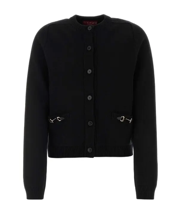 Gucci Horsebit Detail Cardigan - Black