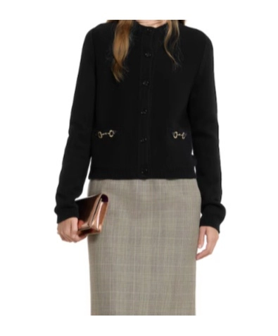 Gucci Horsebit Detail Cardigan - Black