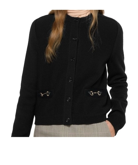 Gucci Horsebit Detail Cardigan - Black