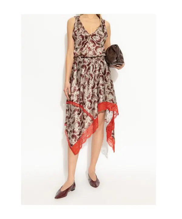 Dries Van Noten Sleeveless V-neck Graphic Top