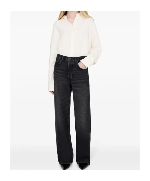 ANINE BING Manon Wide-leg Jeans - Darkgrey