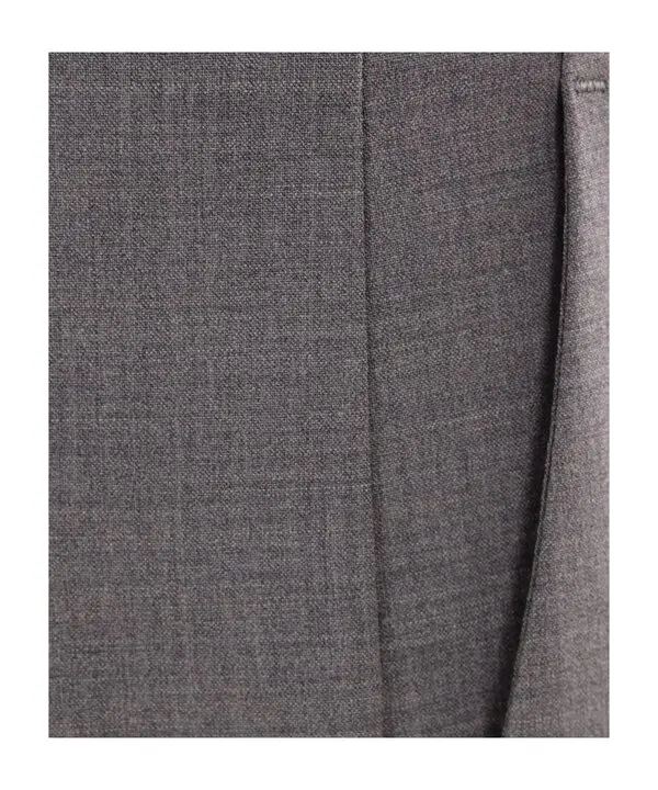 Brunello Cucinelli Mélange Effect Tailored Trousers - Gray
