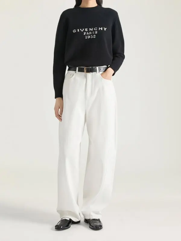 Givenchy Logo Intarsia Knit Jumper - Black