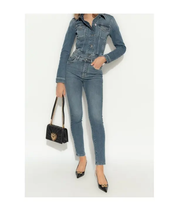 Dolce & Gabbana Logo Plaque Skinny Jeans