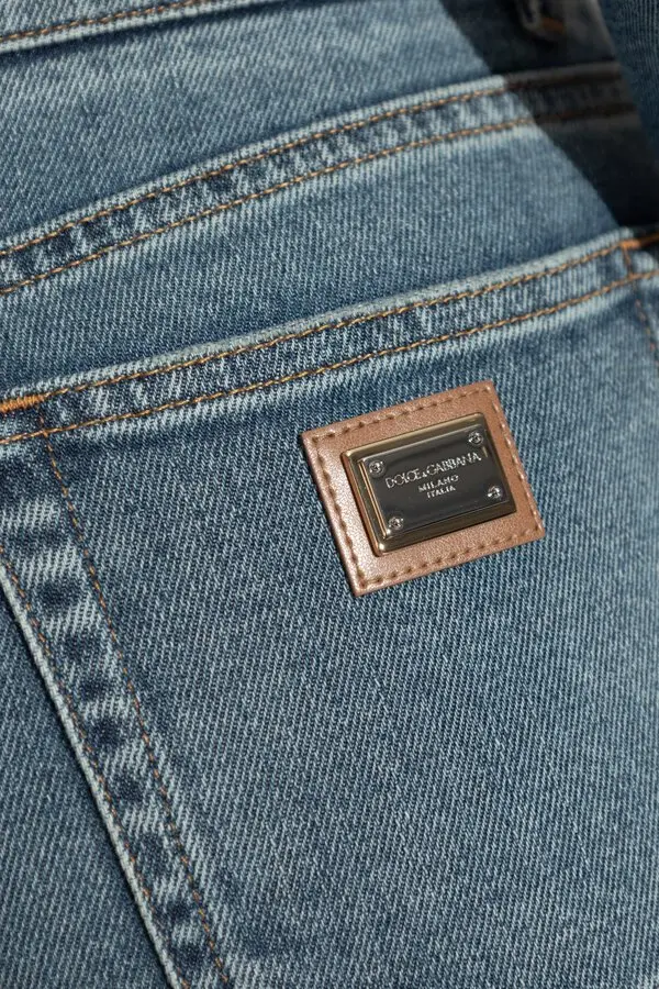 Dolce & Gabbana Logo Plaque Skinny Jeans
