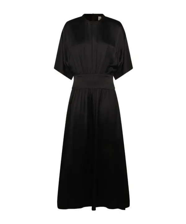 TOTEME Crewneck Satin Maxi Dress