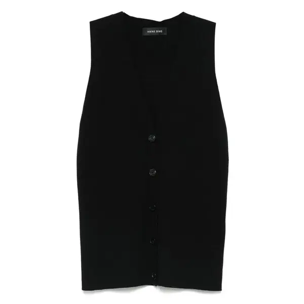 ANINE BING Button-up V-neck Vest
