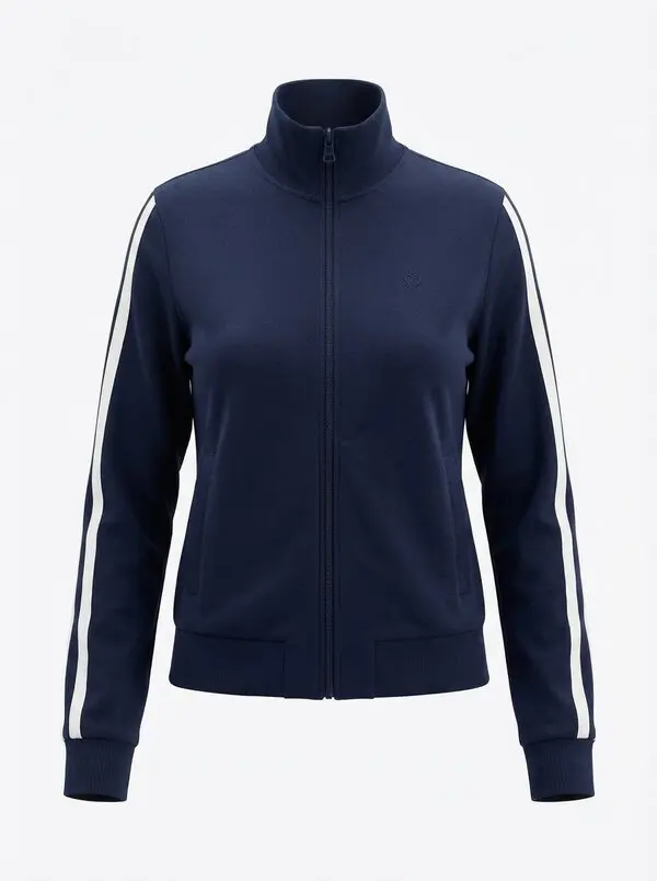 Gucci Embroidery Technical Jersey Zip Jacket - Dark Blue