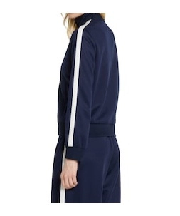 Gucci Technical Jersey Zip Jacket With Embossed Double G - Dark Blue