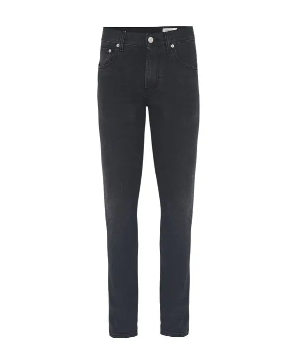 Alexander McQueen Logo Embroidered Jeans - Black