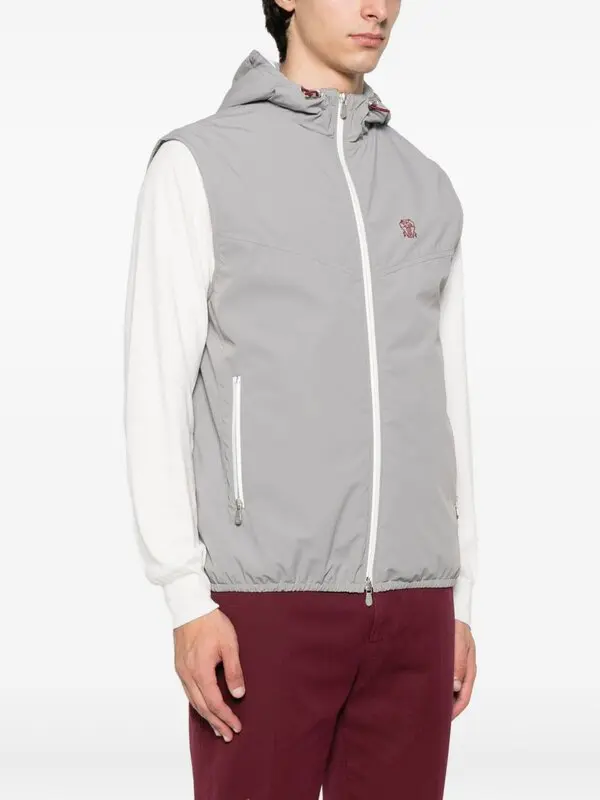 Brunello Cucinelli Zip-up Hooded Vest