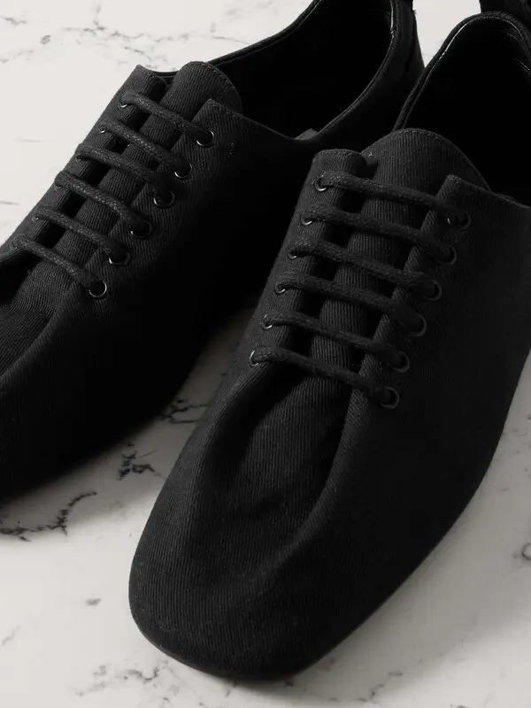 TOTEME Square Toe Lace-up Flats
