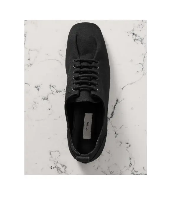 TOTEME Square Toe Lace-up Flats