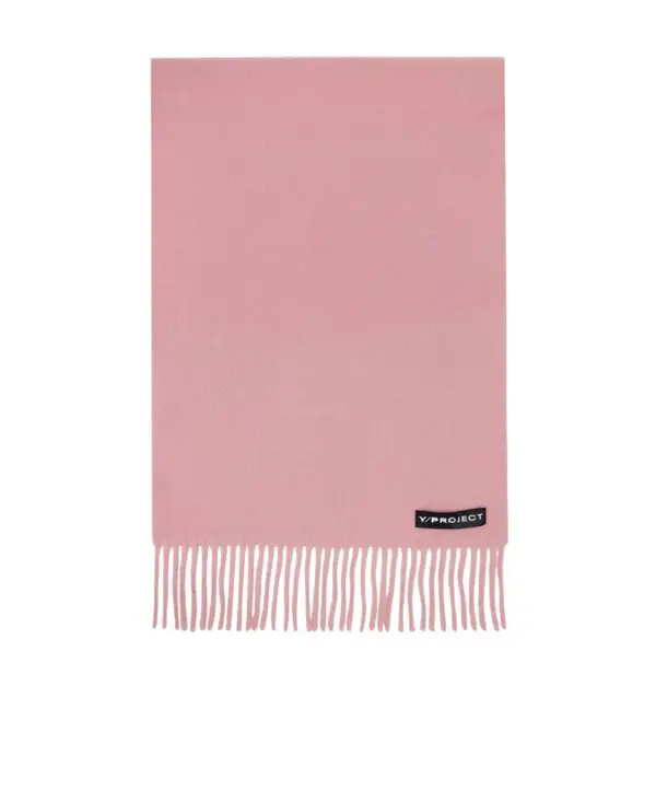 Y/project Chain-detailed Knitted Fringed Scarf - Pink