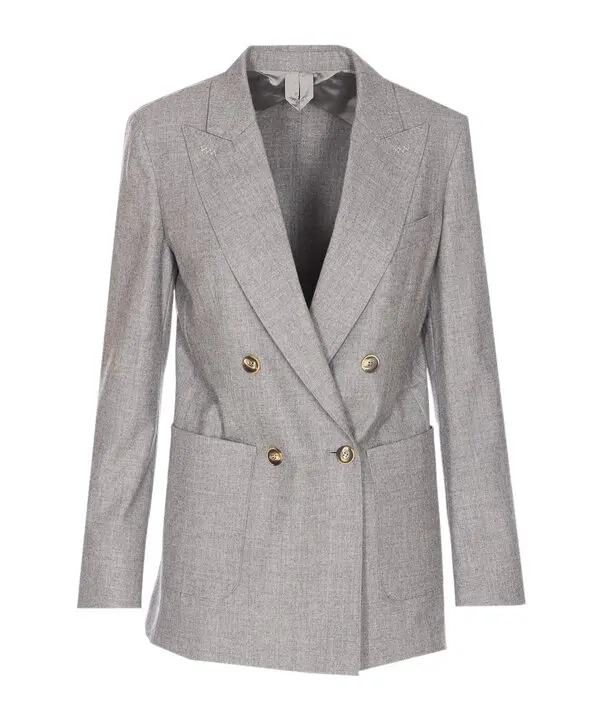 Max Mara Double-breasted Blazer - Gray