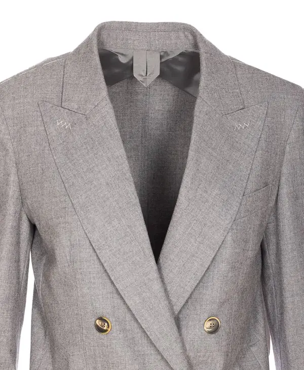 Max Mara Double-breasted Blazer - Gray