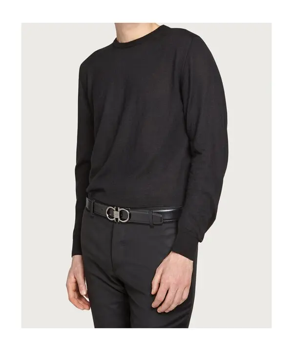 FERRAGAMO Double Gancio Buckle Belt