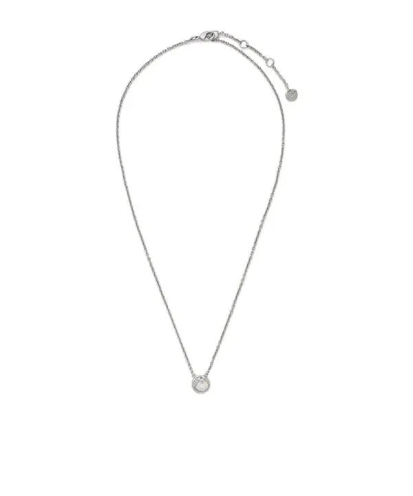 Fendi Embellished Pearl Necklace - Gray