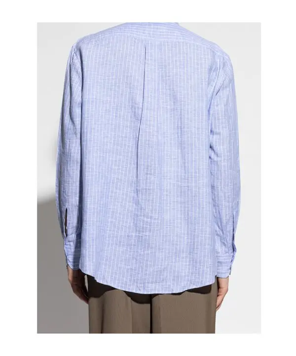Etro Button-up Striped Shirt - Purple