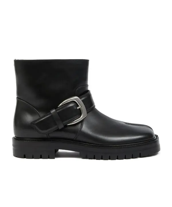 MAISON MARGIELA Tabi County Buckle Ankle Boots - Black