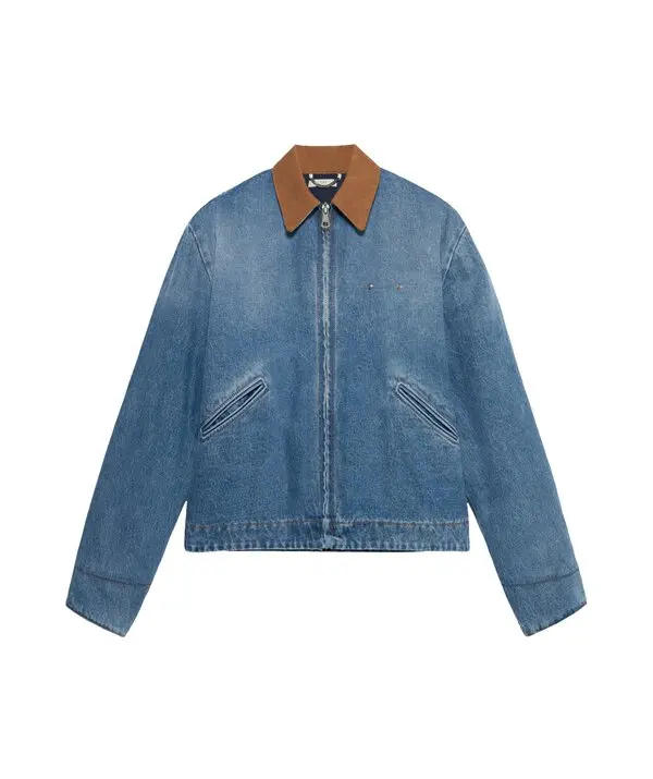 1989 STUDIO Contrast Collar Logo Denim Jacket