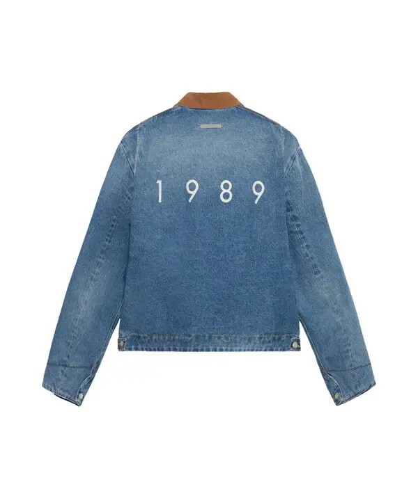 1989 STUDIO Contrast Collar Logo Denim Jacket