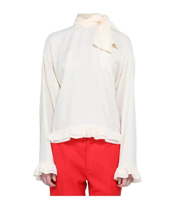 N.21 Long-sleeved Bow Detail Top