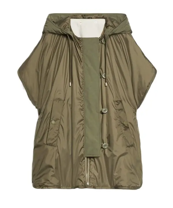 Max Mara Reversible Zip-up Quilted Jacket With Drawstring Hood