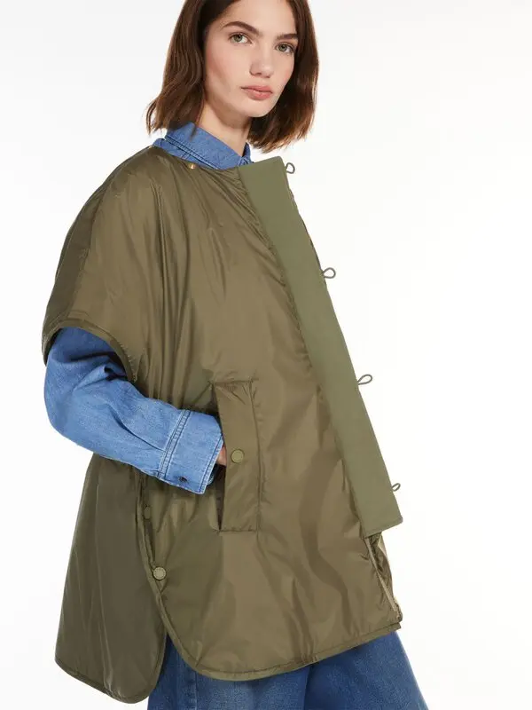 Max Mara Reversible Zip-up Quilted Jacket With Drawstring Hood