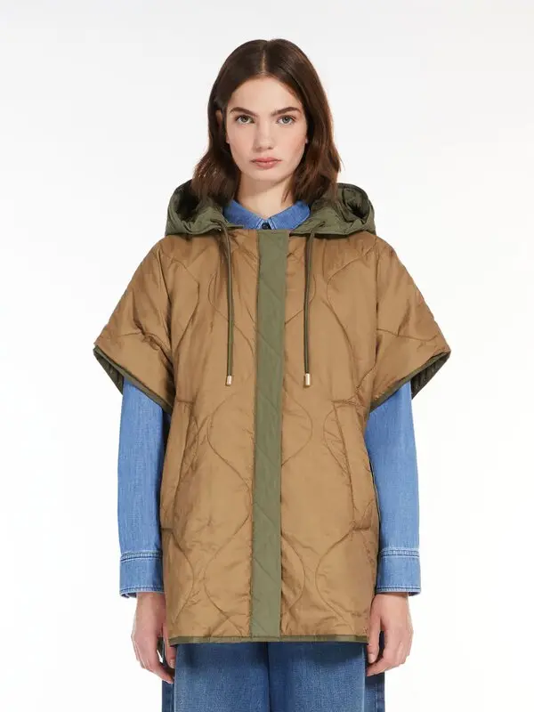 Max Mara Reversible Zip-up Quilted Jacket With Drawstring Hood