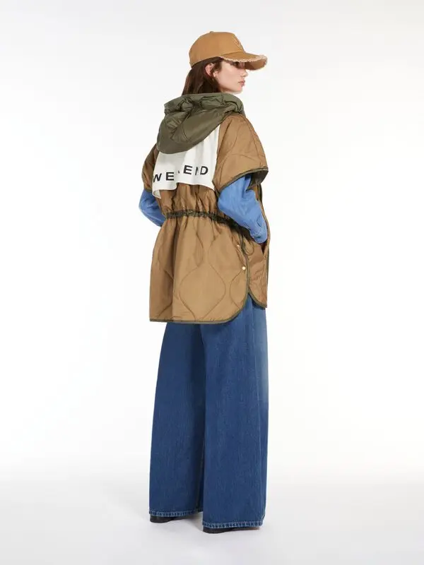 Max Mara Reversible Zip-up Quilted Jacket With Drawstring Hood