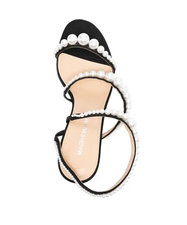 MACHMACH Mach & Mach Embellished Strappy High Heel Sandals