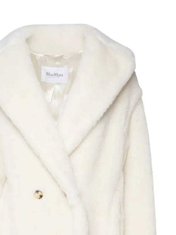 Max Mara Tedgirl Double-breasted Long Coat - White