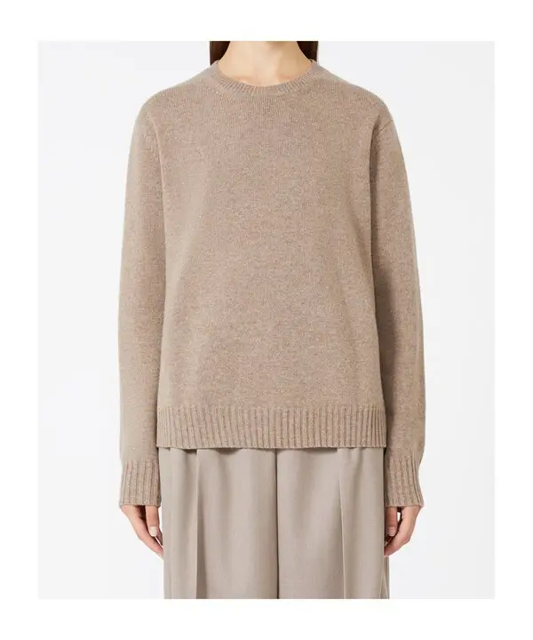 Max Mara Crewneck Knit Sweater - Camel