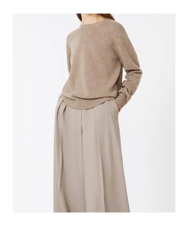 Max Mara Crewneck Knit Sweater - Camel