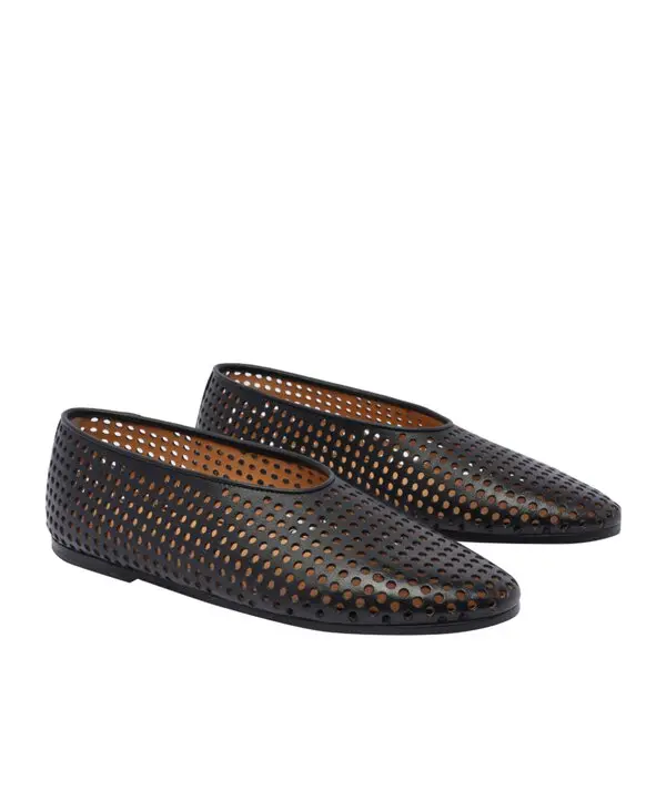 Marsèll Coltellaccio Perforated Ballet Flats - Black