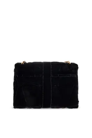 Versace Kleio Chain-linked Velvet Shoulder Bag
