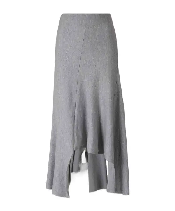 Khaite Asymmetrical Hem Midi Skirt