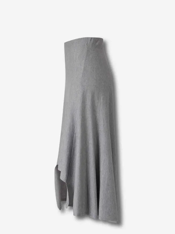 Khaite Asymmetrical Hem Midi Skirt