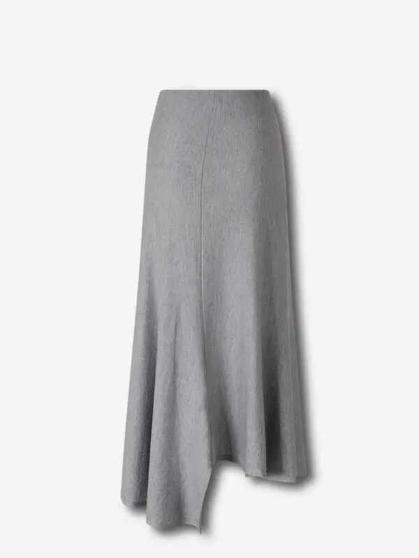 Khaite Asymmetrical Hem Midi Skirt
