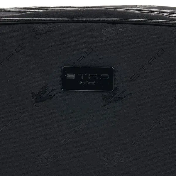 Etro Zipper Clutch With Logo Plaque
