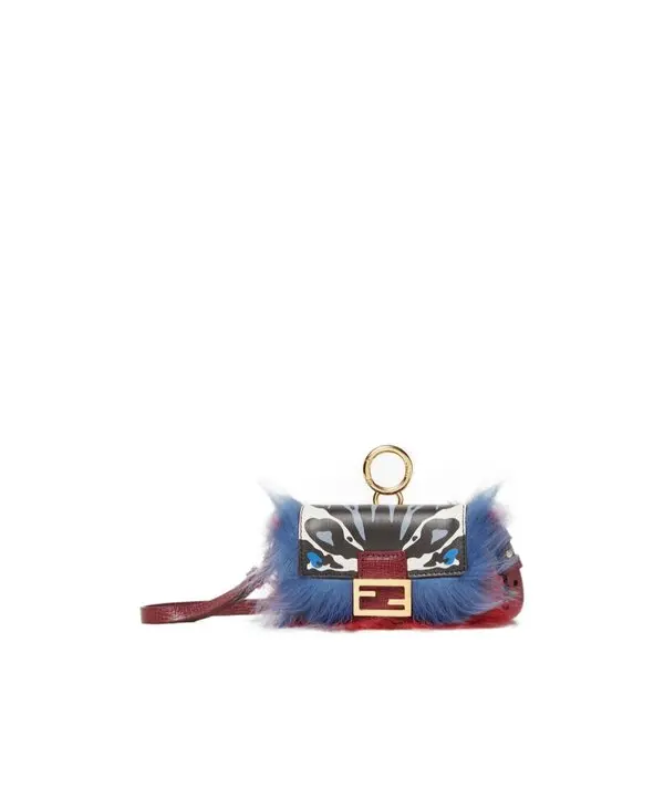 Fendi Baguette Leather Bag Charm - Multicolor